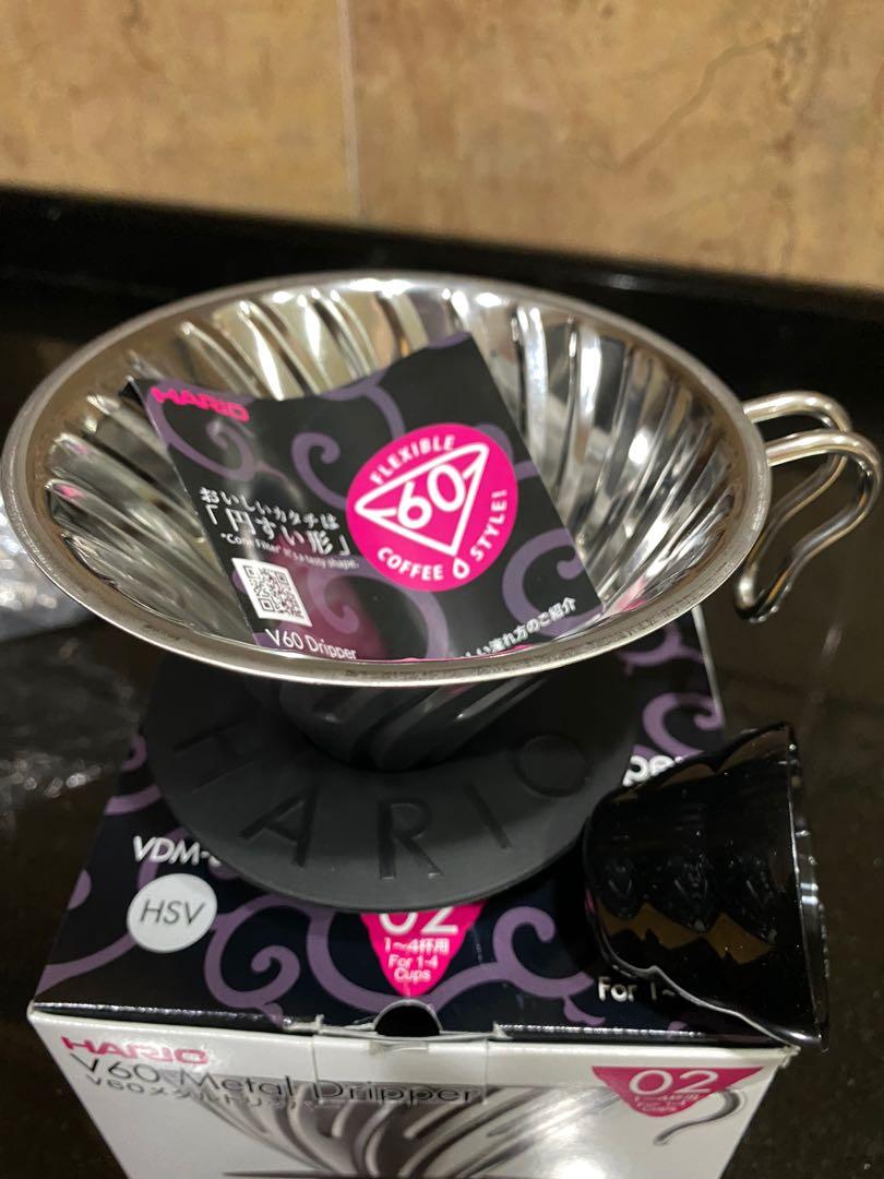 Hario V60 Metal Coffee Dripper (Stainless Steel) - 02, TV & Home ...