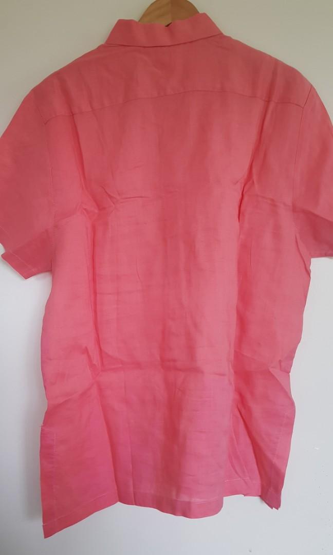 Hot pink barong, Men's Fashion, Tops & Sets, Formal Shirts on Carousell