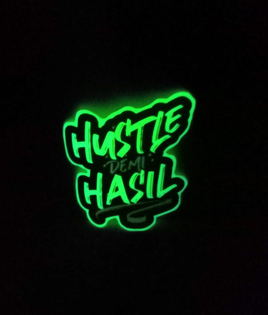 Hustle Demi HasiL grow into dark sticker, Car Accessories, Accessories ...
