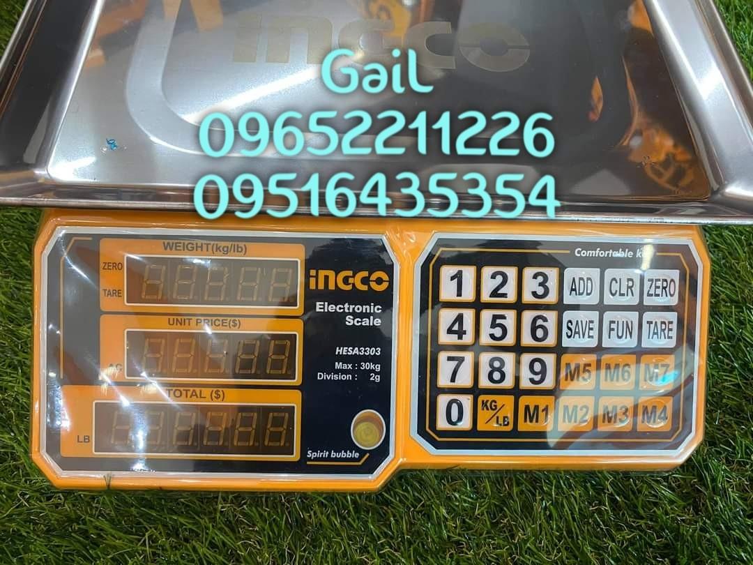INGCO 30kgs. Electronic Weighing Scale, Commercial & Industrial ...