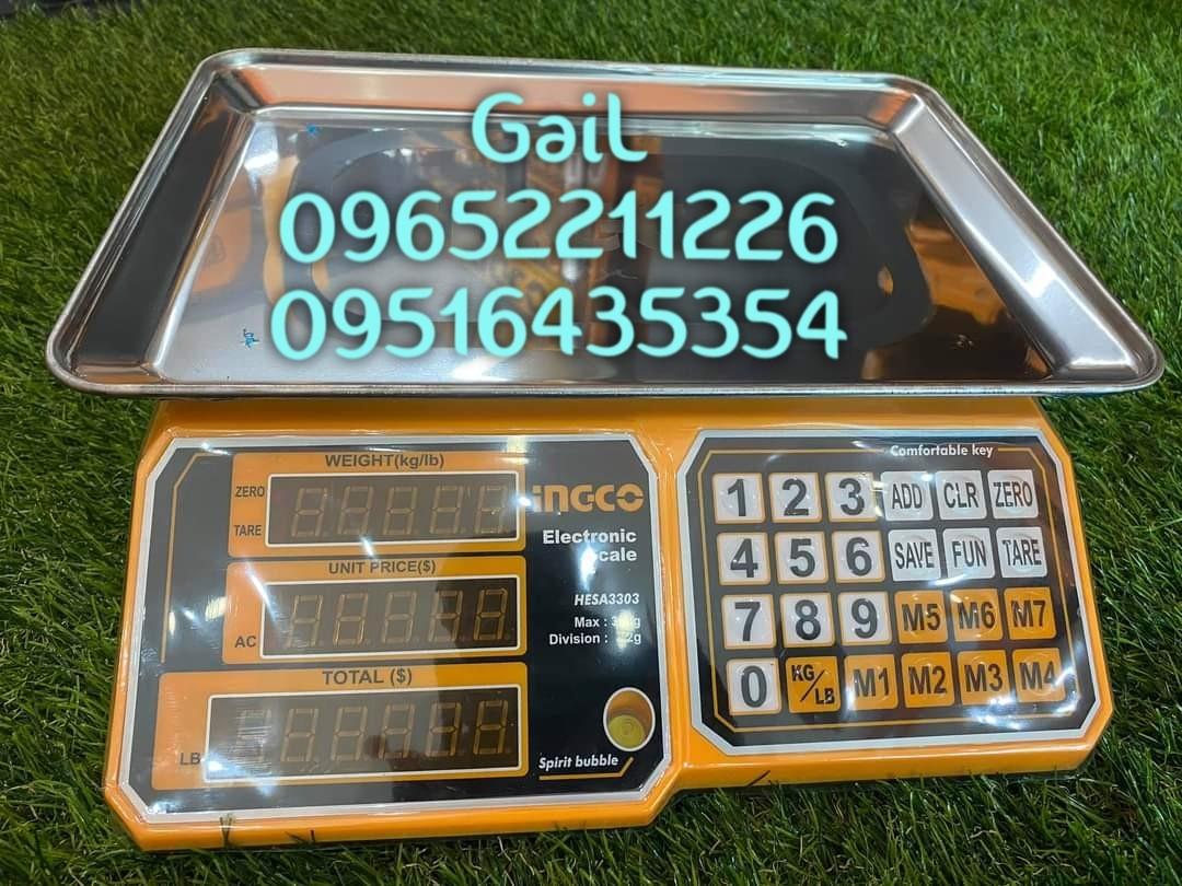 INGCO 30kgs. Electronic Weighing Scale, Commercial & Industrial ...