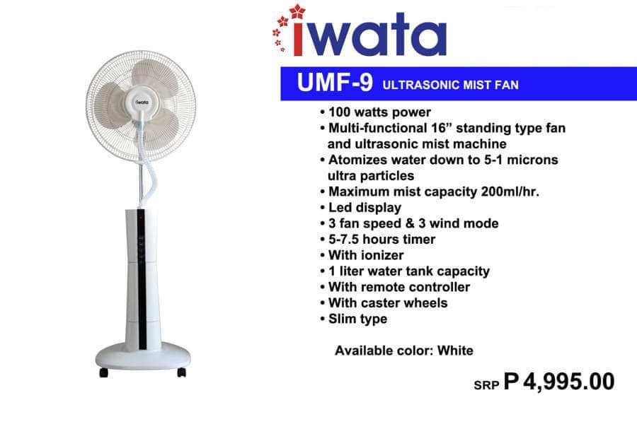Iwata Mist Fan with ionizer, Furniture & Home Living, Lighting & Fans ...