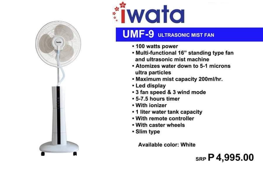 Iwata Mist Fan with ionizer, Furniture & Home Living, Lighting & Fans ...