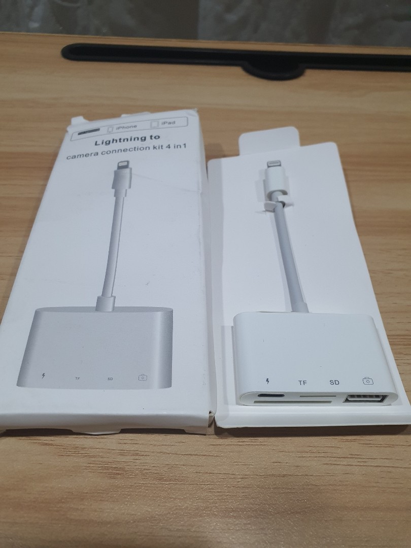 Lightning to camera connection kit 4 in 1, Mobile Phones & Gadgets ...