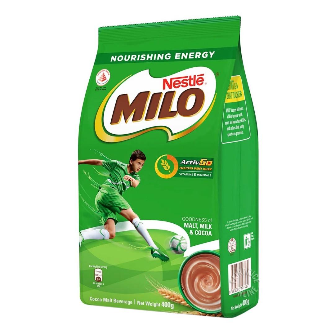 Milo Instant Chocolate Malt Drink Powder Refill - Regular 400g, Food ...