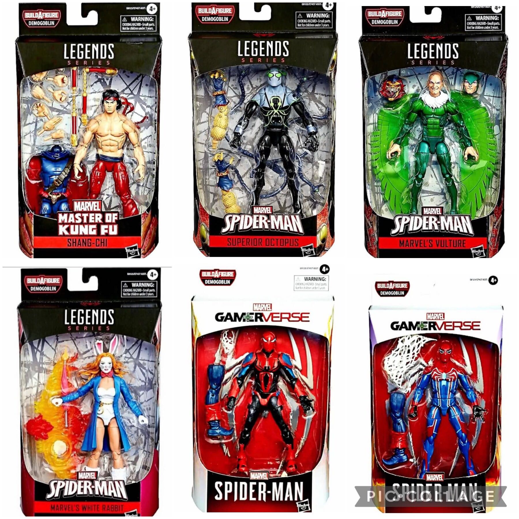 MISB Marvel Legends Master Of Kung Fu Shang-Chi, Velocity Suit Spider ...