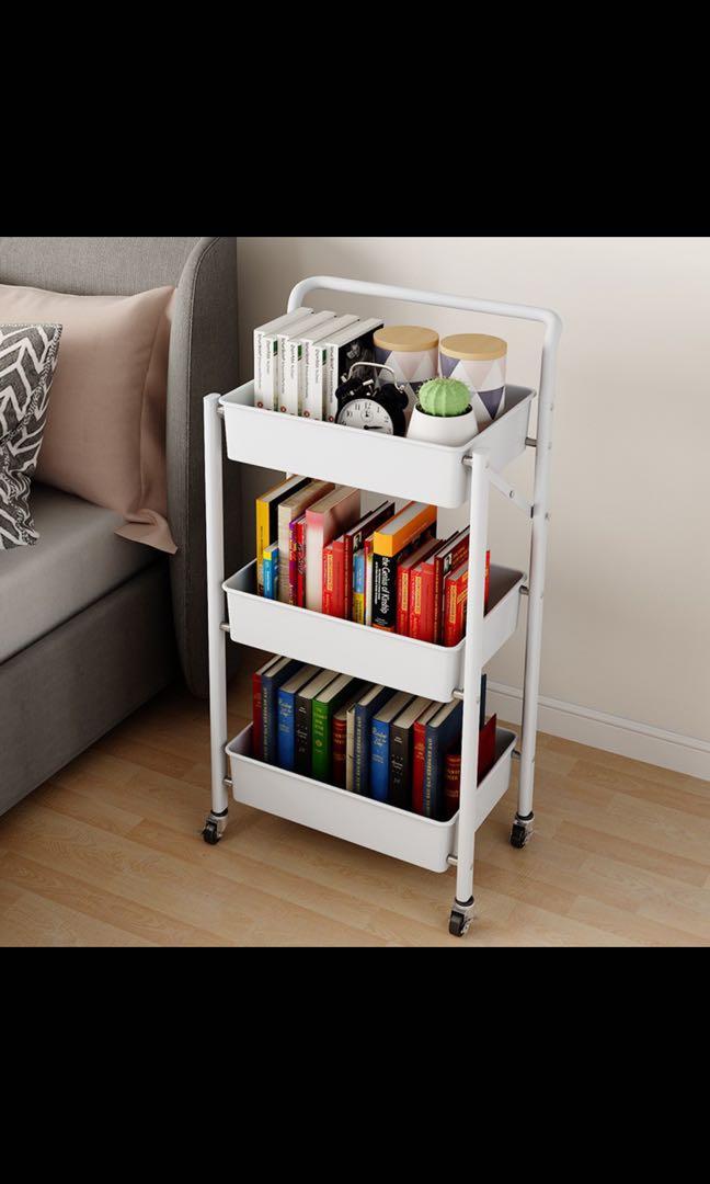 Movable Trolley Rack, Furniture & Home Living, Furniture, Shelves ...