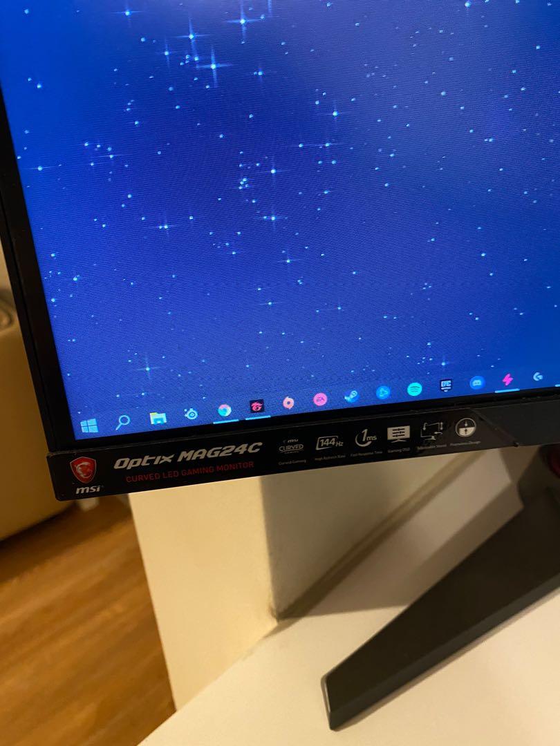 msi optix mag24c monitor, Computers & Tech, Desktops on Carousell