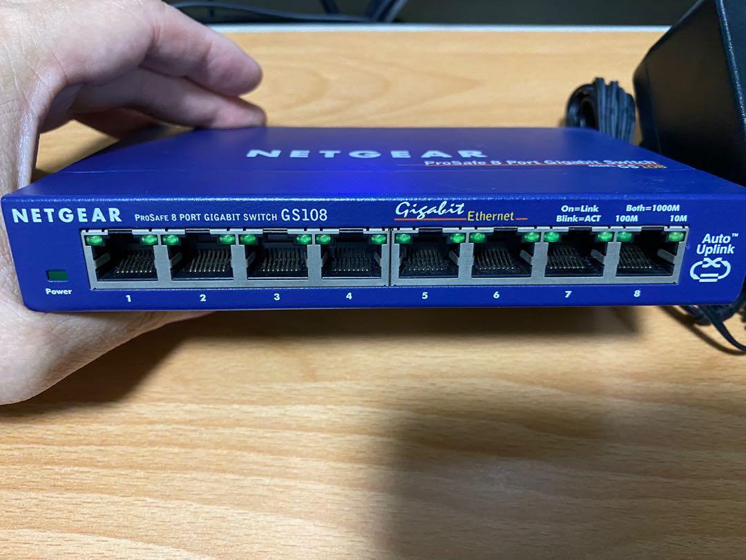Netgear GS108v2 8 Ports Gigabit Ethernet Switch, Computers & Tech ...