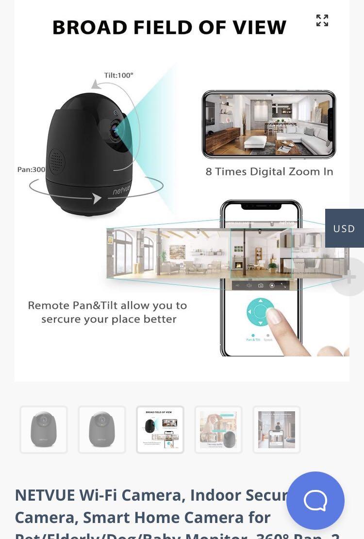 NETVUE ORB IP CAM, Furniture & Home Living, Security & Locks, Security ...
