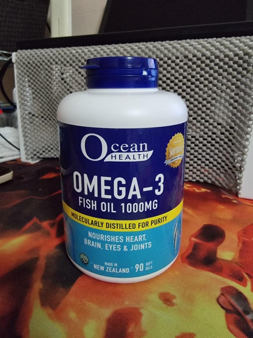 Ocean Health Omega-3 Fish Oil 1000MG, Health & Nutrition, Health ...
