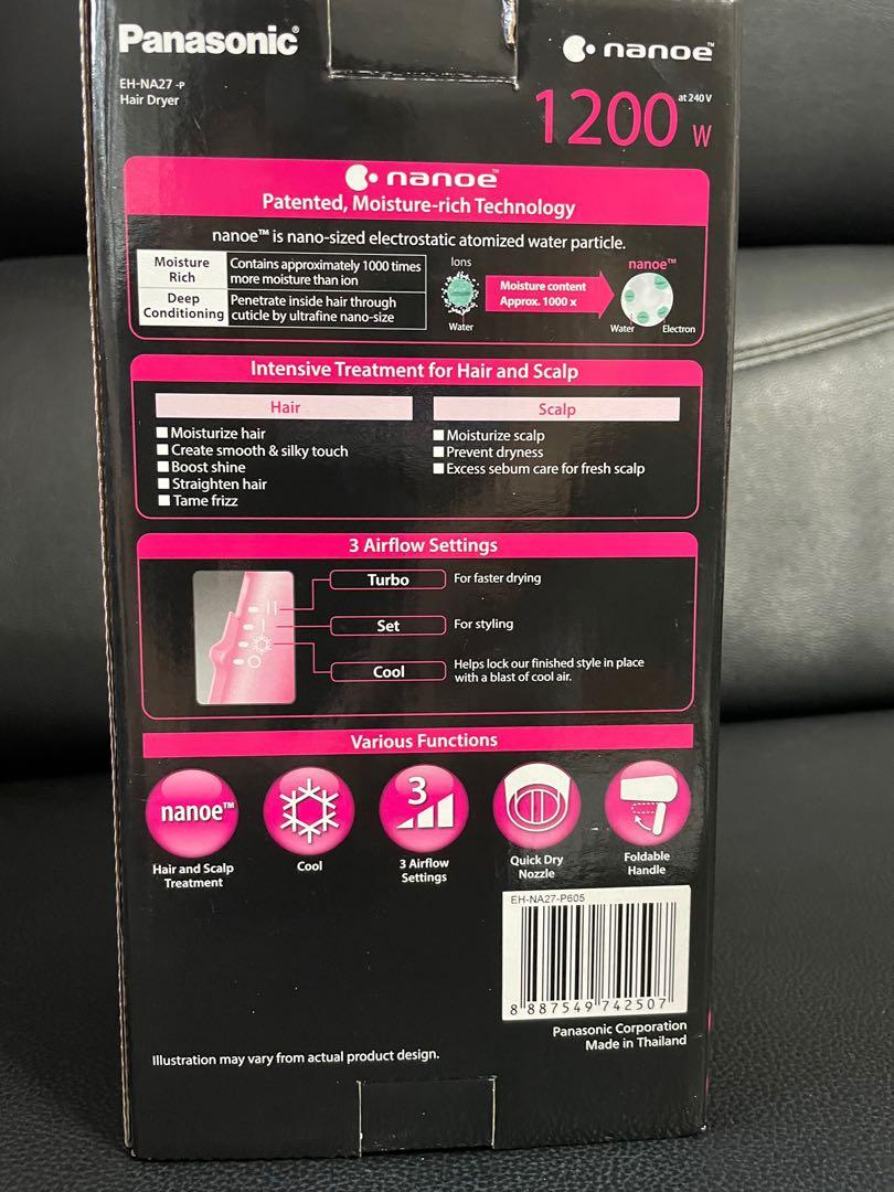 Panasonic EH-NA27 1200W Nanoe Hair Dryer for hair and scalp treatment ...