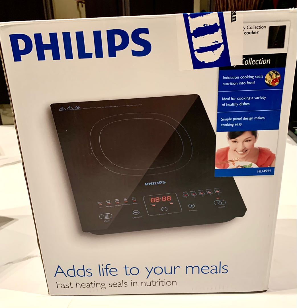 Philips induction cooker with free steamboat pot, TV & Home Appliances ...