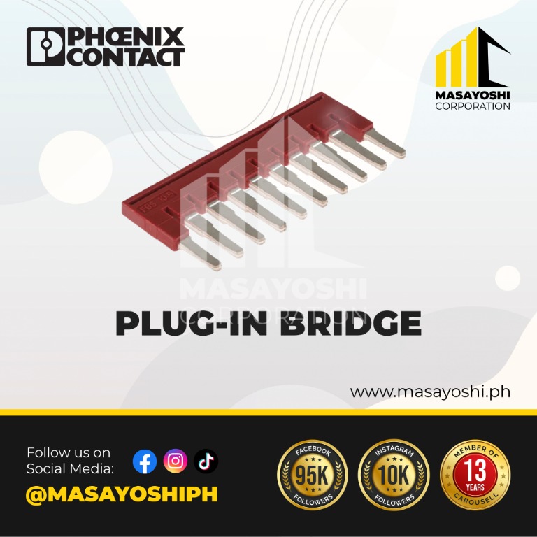Phoenix Contact FBS 10-5 Plug-in bridge | Model# 3030213 | Terminal ...