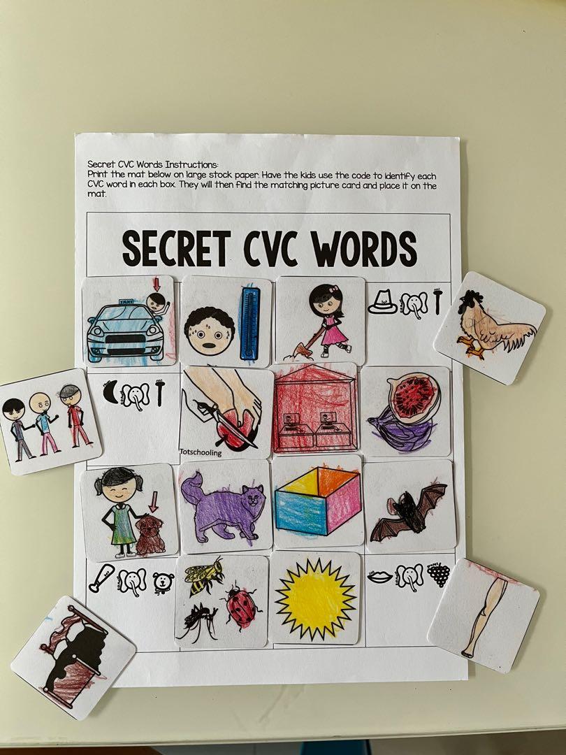 Phonics - secret cvc words, Hobbies & Toys, Toys & Games on Carousell