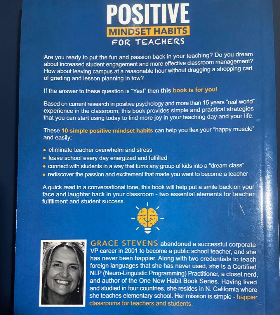 Positive Mindset Habits For Teachers, Hobbies & Toys, Books & Magazines ...