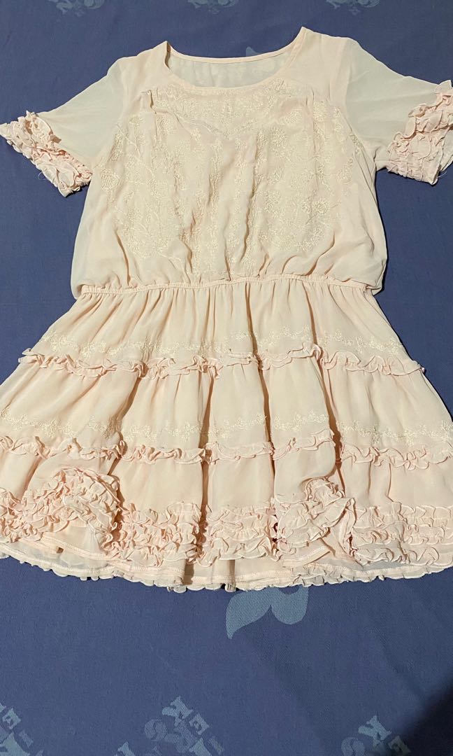 raffles pink dress, Women's Fashion, Dresses & Sets, Dresses on Carousell