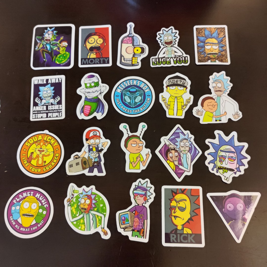 Rick and Morty Sticker 20pcs, Hobbies & Toys, Stationery & Craft, Art ...