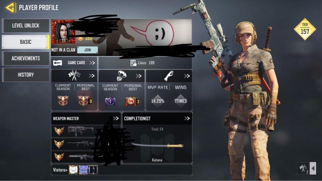 Stacked Codm Acc ( 9 legendary ), Video Gaming, Gaming Accessories ...