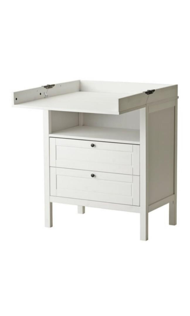 Sturdy Ikea Sundvik Baby Changing Station Table with drawer, Furniture ...