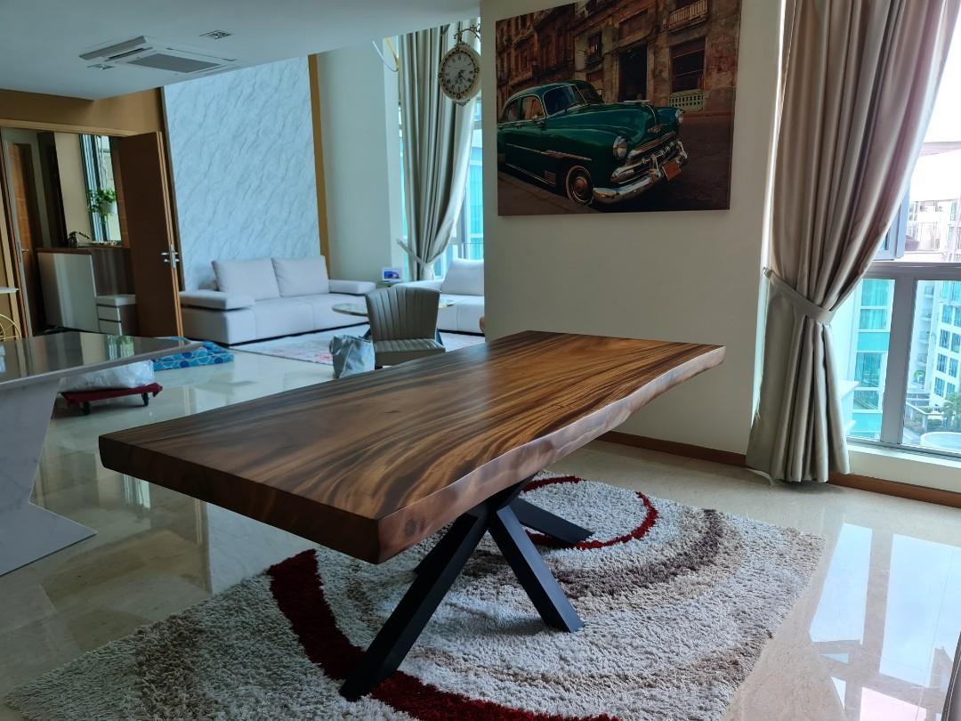 Suar wood dining table, Furniture & Home Living, Furniture, Tables ...