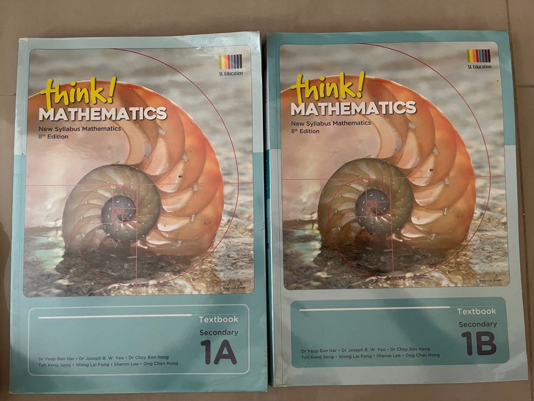 think! Mathematics 8th edition 1A & 1B (HCI 2022 sec1 textbook ...