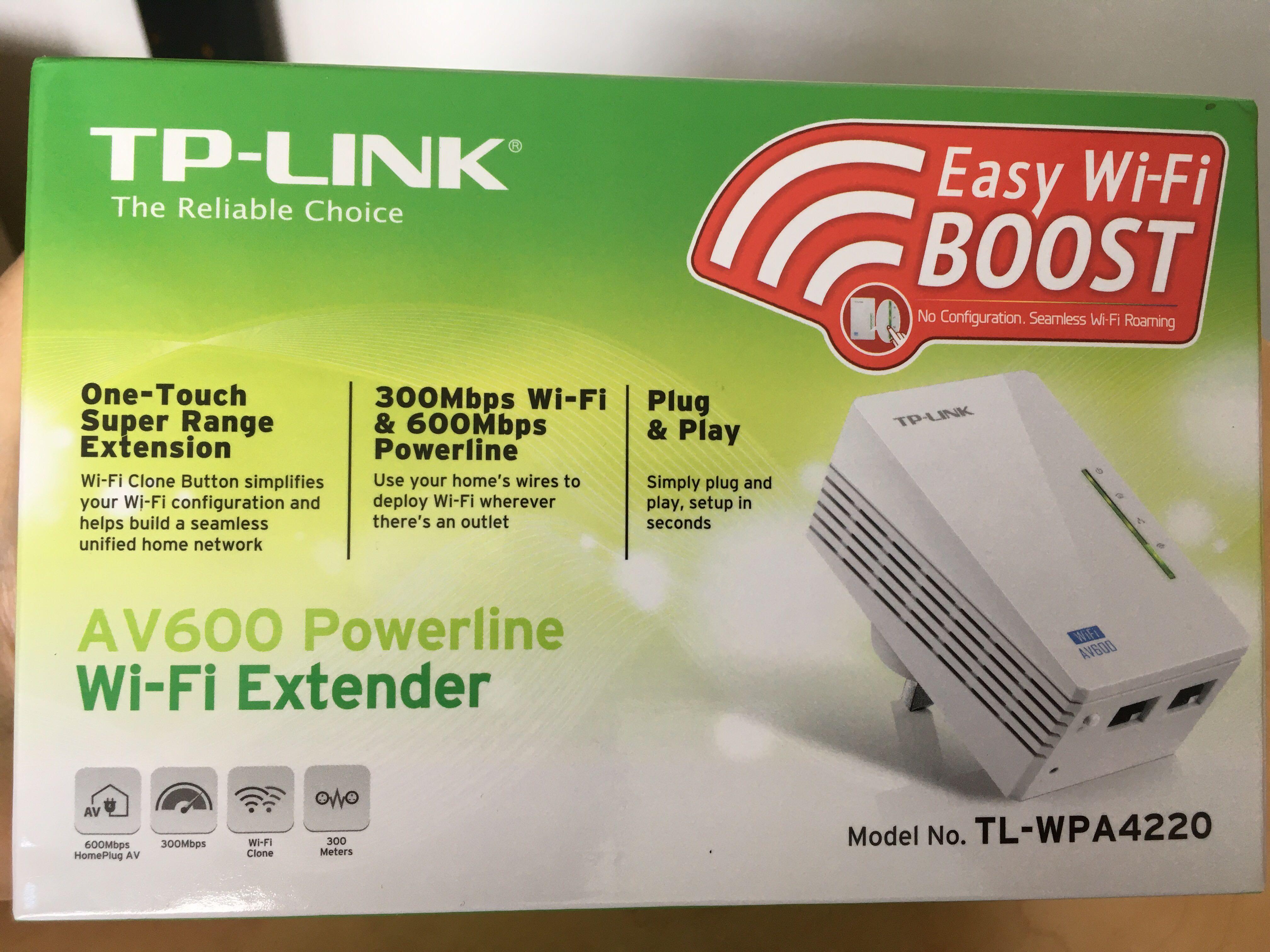 TP-Link AV600 Powerline Wifi Extender, Computers & Tech, Parts ...