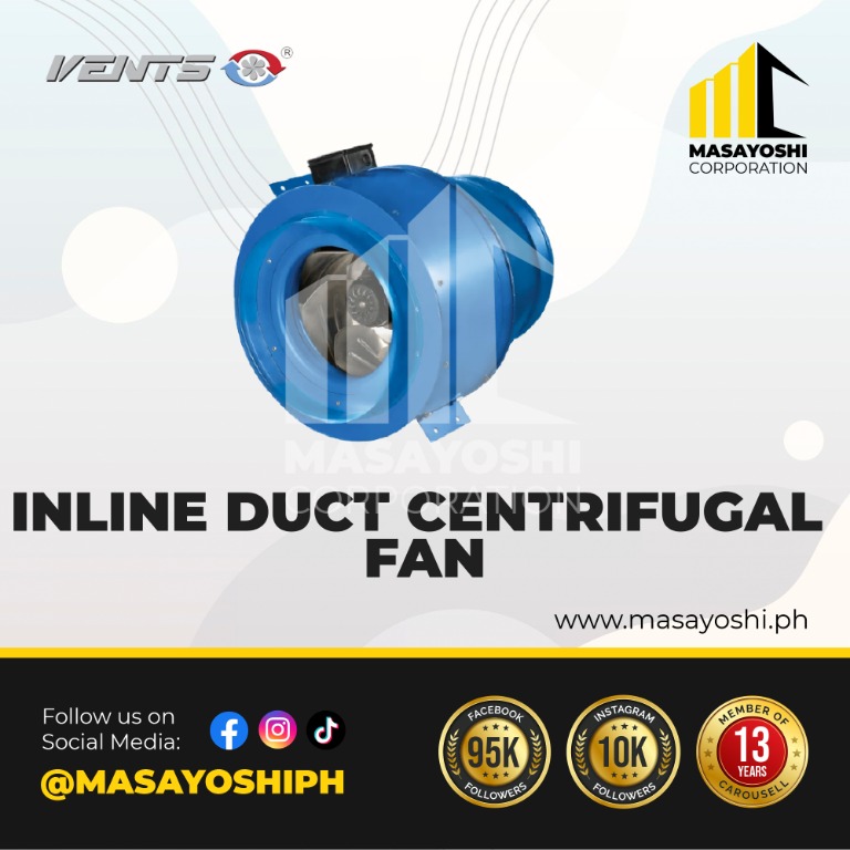 Vents inline duct centrifugal fan | Model# VKM 355Q | Centrifugal Fan ...