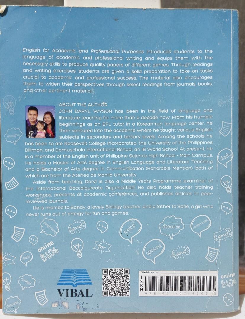 VIBAL English for Academic and Professional Purposes (EAPP) SHS ...