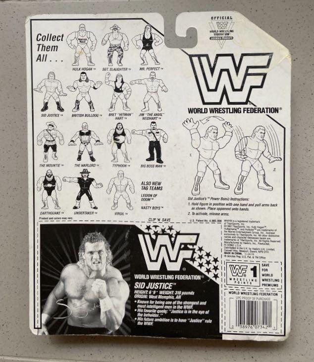 Vintage 1991 Hasbro WWF Sid Justice Custom Figure MOC (Resealed ...