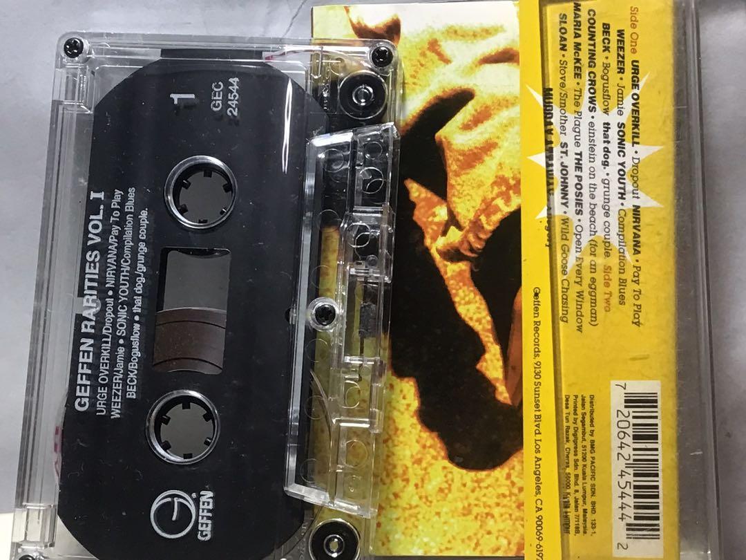 VINTAGE CASSETTE TAPE Geffen Rarities - Nirvana Sonic Youth Weezer OOP ...
