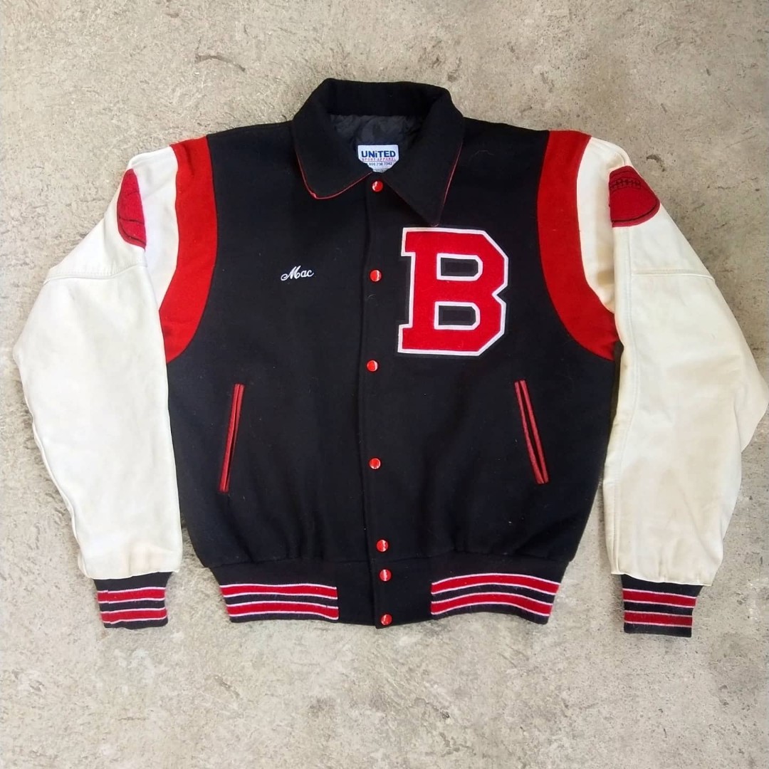Vintage University Letterman Varsity Jacket, Women's Fashion, Coats ...