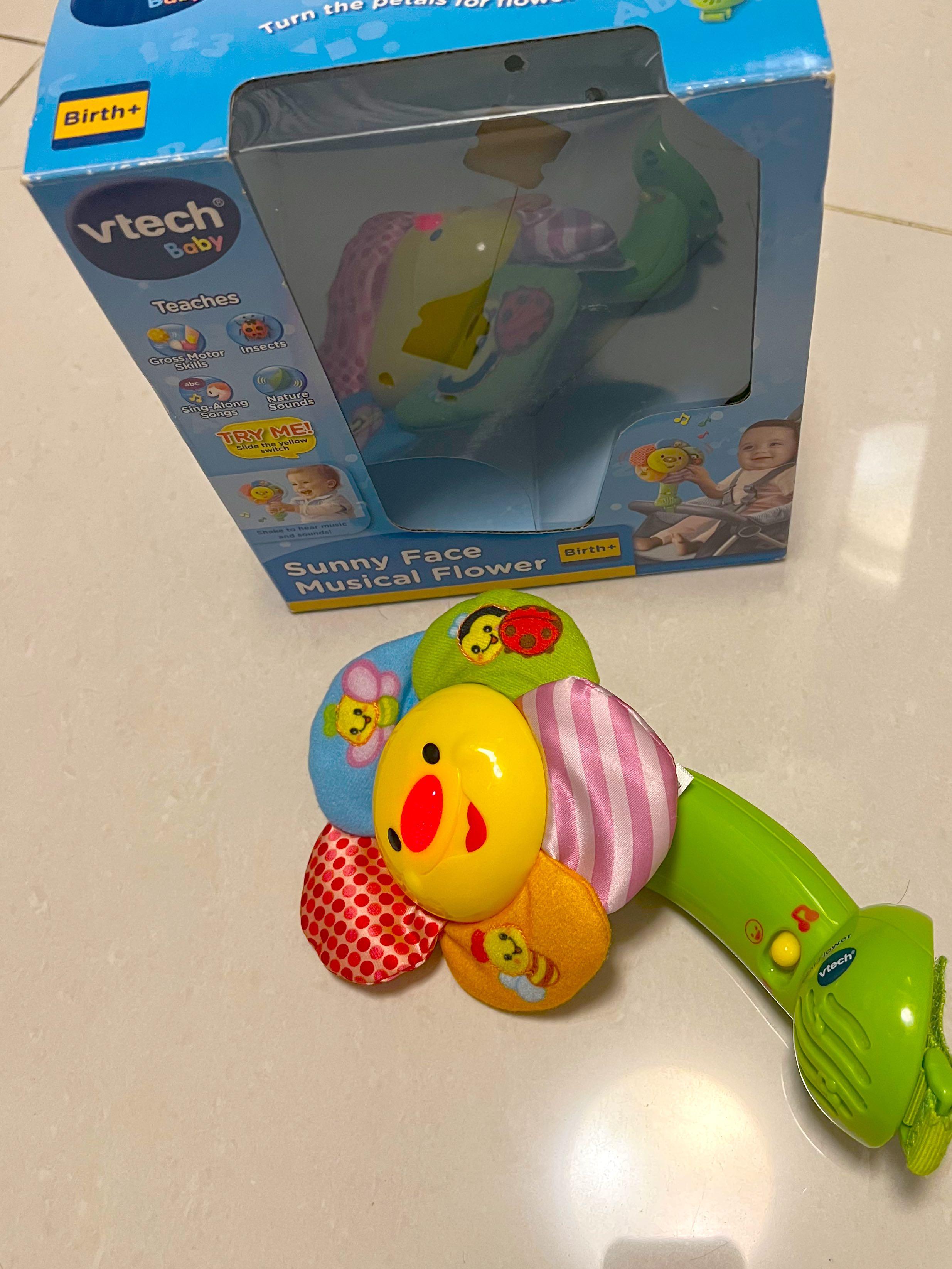 VTECH sunny face musical flower stroller mobile, Babies & Kids, Infant ...