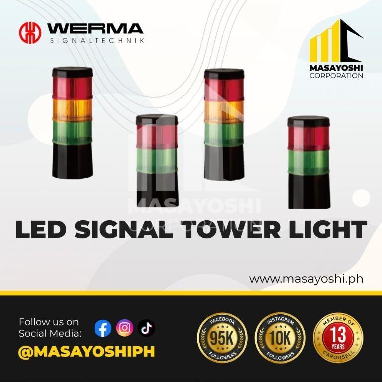 Werma LED Signal Tower Light CST60 LED Permanent Light w/ Buzzer Red ...
