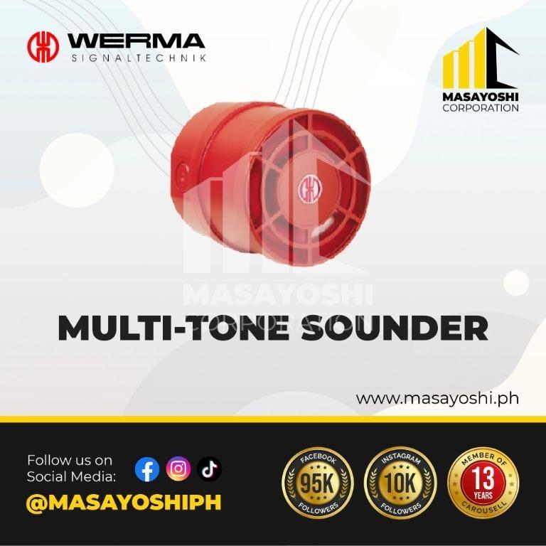 Werma Multi-Tone Sounder 9-28V DC, 6-32 Tones | Model# 140.950.50 ...