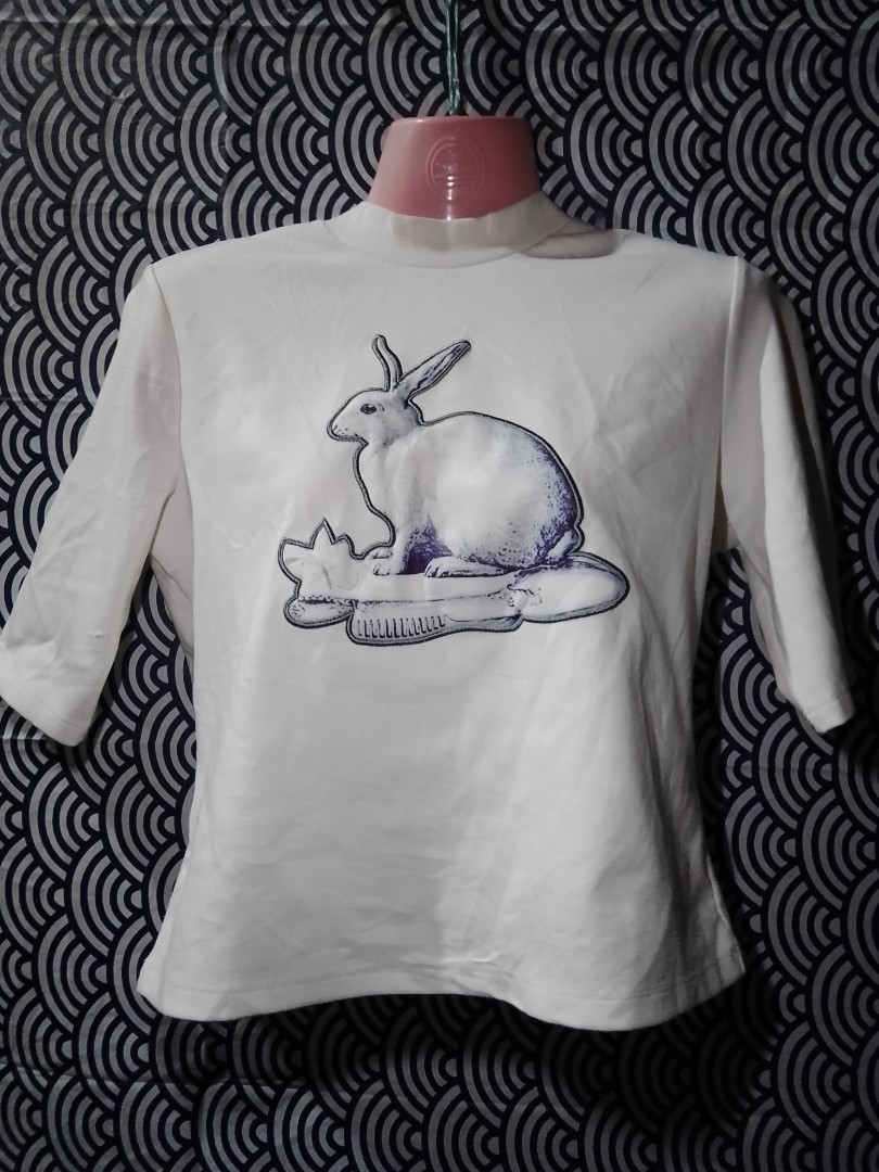 White Rabbit Design 3/4 sleeves, Women's Fashion, Tops, Blouses on ...
