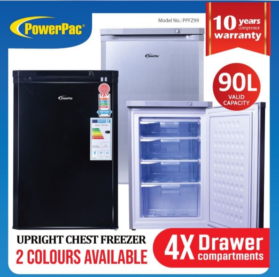 90L Chest Upright Freestanding Freezer (PPFZ99) Powerpac, TV & Home ...