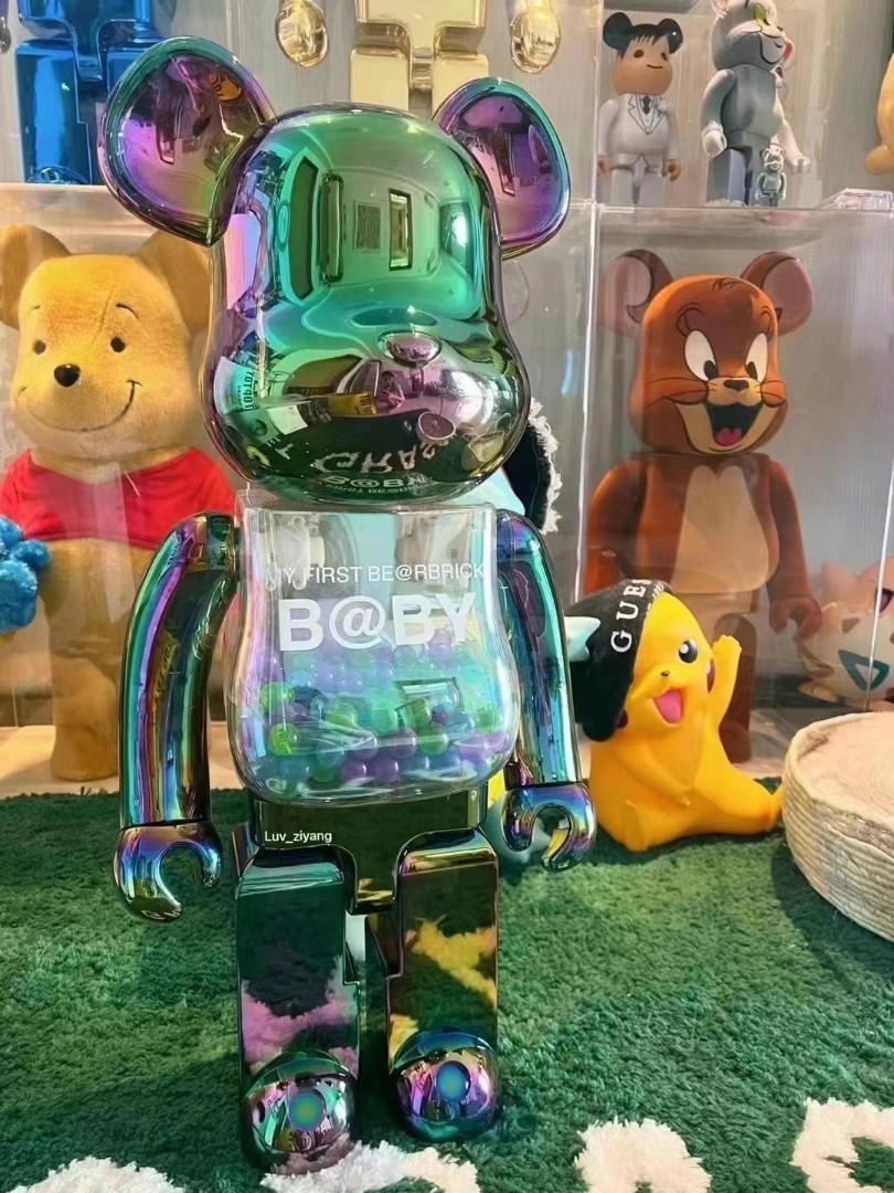 預訂 日本現貨 Bearbrick Clear Black Baby 1000% Chrome Ver., 興趣及遊戲, 玩具 & 遊戲類 ...