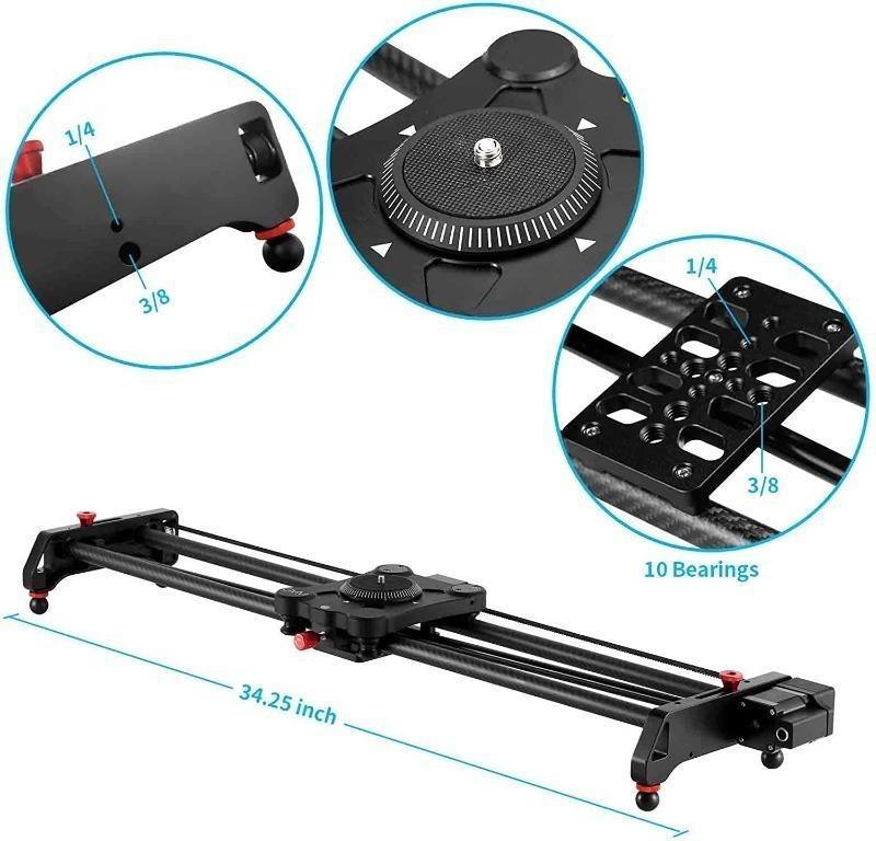 [ INSTOCK ] GVM Motorized Camera Slider, 31" Carbon Fiber Dolly Rail ...