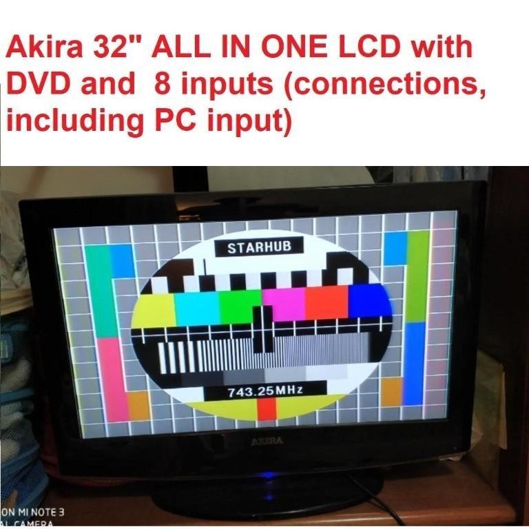 ALL IN ONE Akira 32" LCD with DVD 8 inputs (connections) Used, mint ...