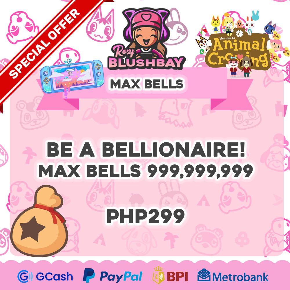 Animal Crossing (ACNH) Max Bells, Video Gaming, Video Games, Nintendo ...