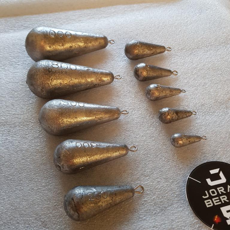 atu Ladung Timah Lead Sinker Weight Water-Drop/Torpedo/Oval Shape 30g ...