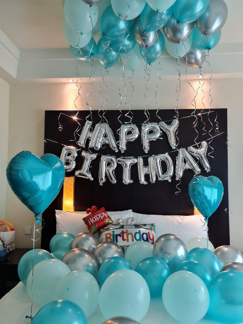 Birthday decorations, birthday set up, helium balloons, helium balloon ...