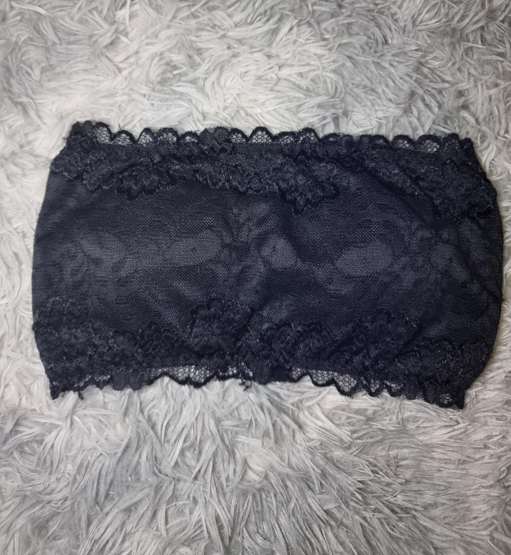 Black lace tube bra, Women's Fashion, New Undergarments & Loungewear on ...