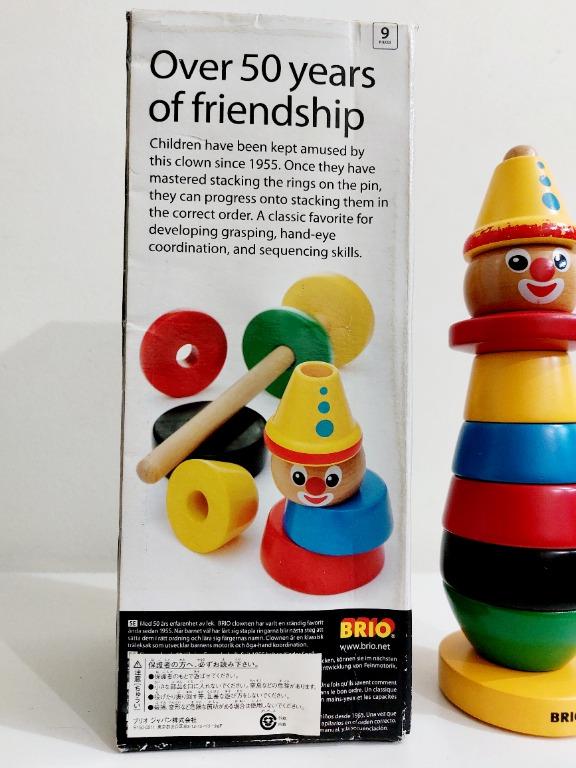 BRIO - Stacking Clown Wooden Toy, Hobbies & Toys, Toys & Games on Carousell