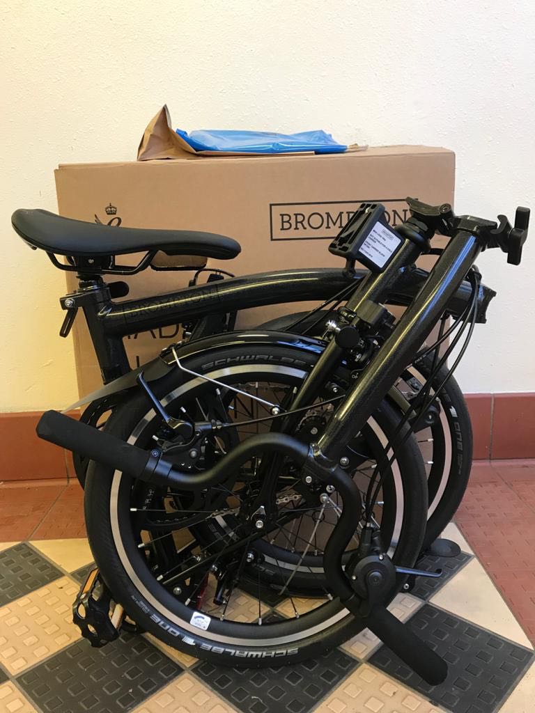 Brompton P line Midnight Black Mid - M bar, Sports Equipment, Bicycles ...
