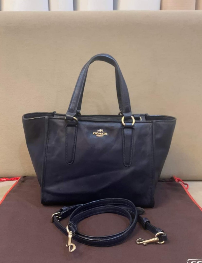Coach Leather Two Way Bag, Luxury, Bags & Wallets on Carousell