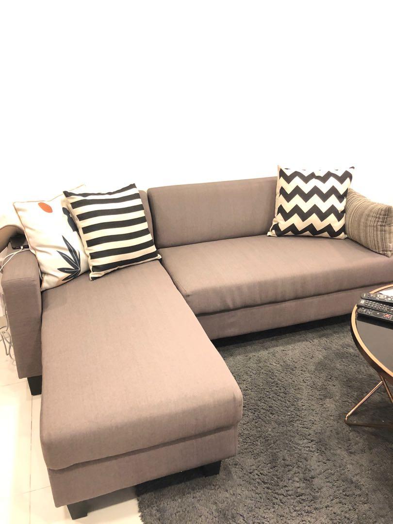 Compact L Shape Sofa, Furniture & Home Living, Furniture, Sofas on ...