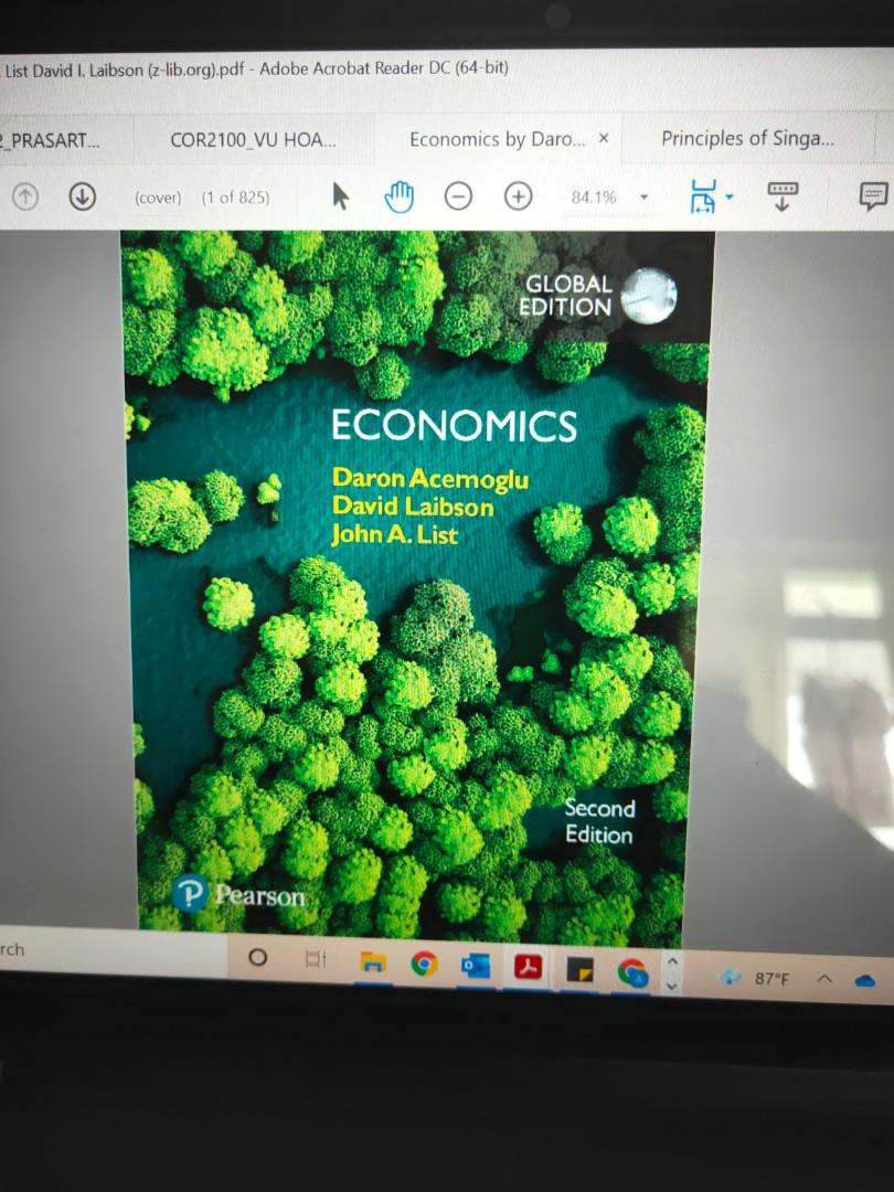 Economics Global edition, 2nd edition Pearson (Daron Acemoglu, David Laibson, John A. List ...