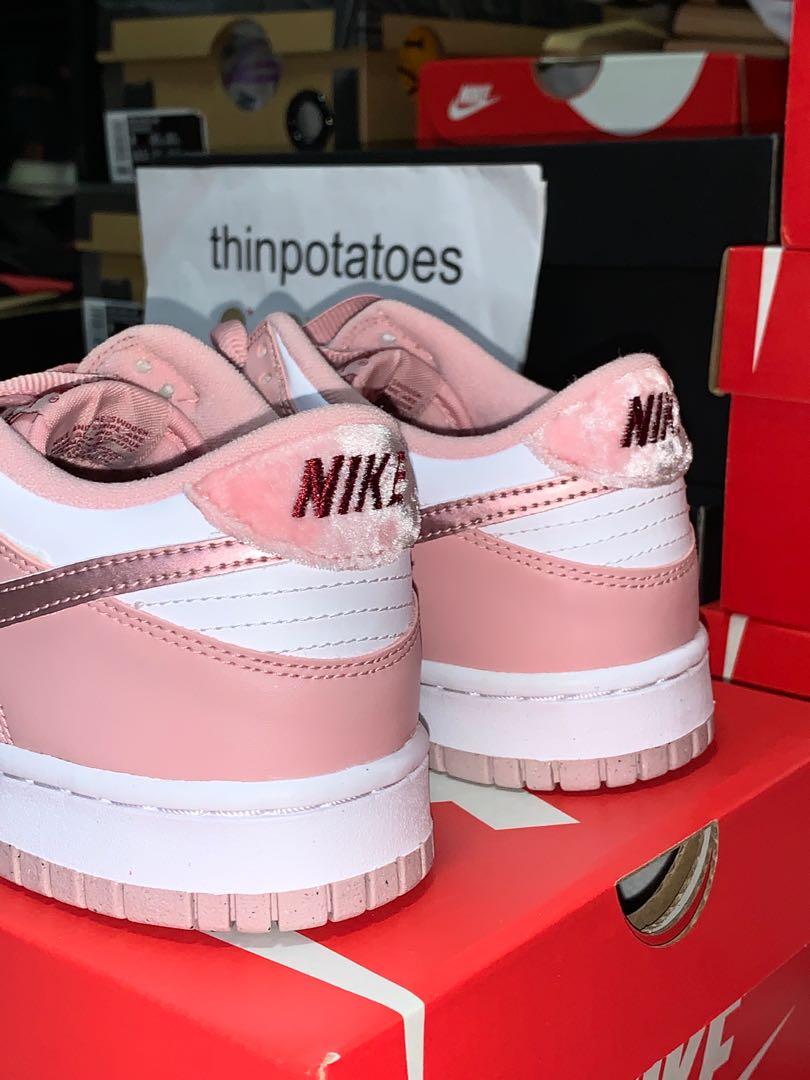 [FULL SIZES] Nike Dunk Low Pink Velvet / Valentine day GS, Men's ...